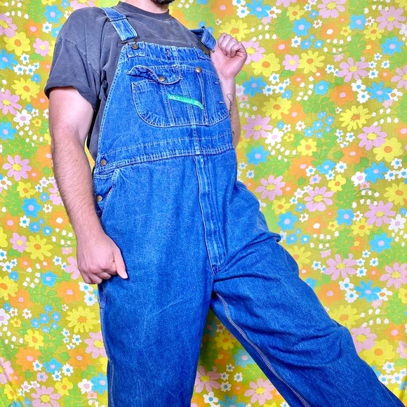 Key | Jeans | Vintage 9s Key Imperial Blue Bib Denim Overalls | Poshmark